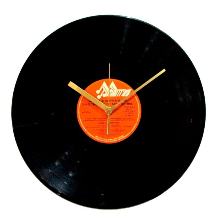 Indian music vinyl records clock: Abba in Hindi by Salma Agha LP for sale!