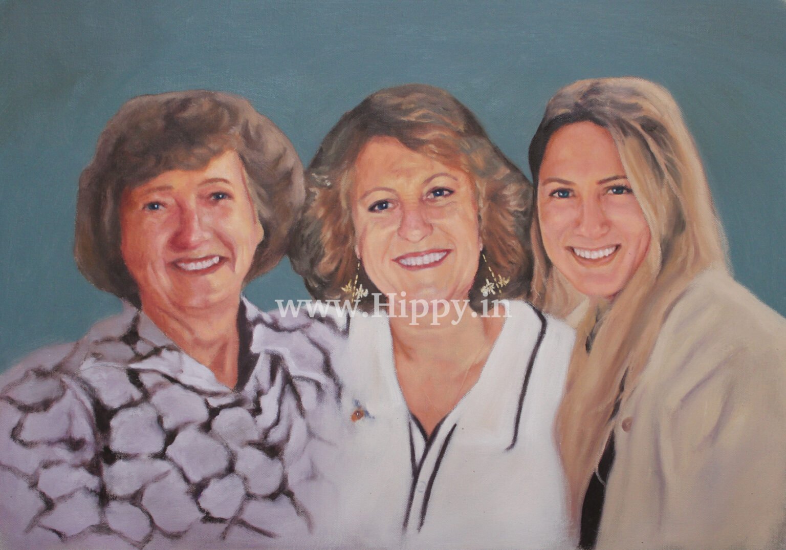 Oil portrait painting from photo hand painted on canvas: Order now online!