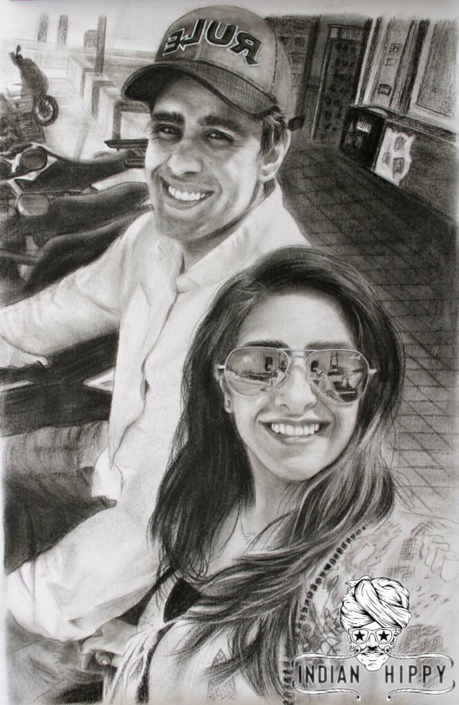 Pencil portrait drawing from photos online made by the best drawing artists